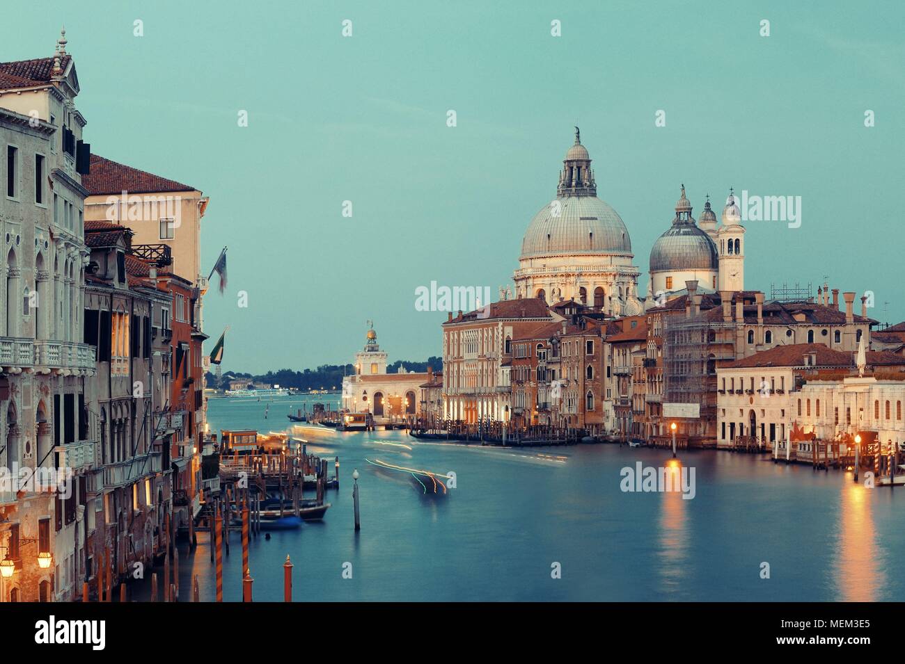 Venice Grand Canal at night, Italy Stock Photo - Alamy