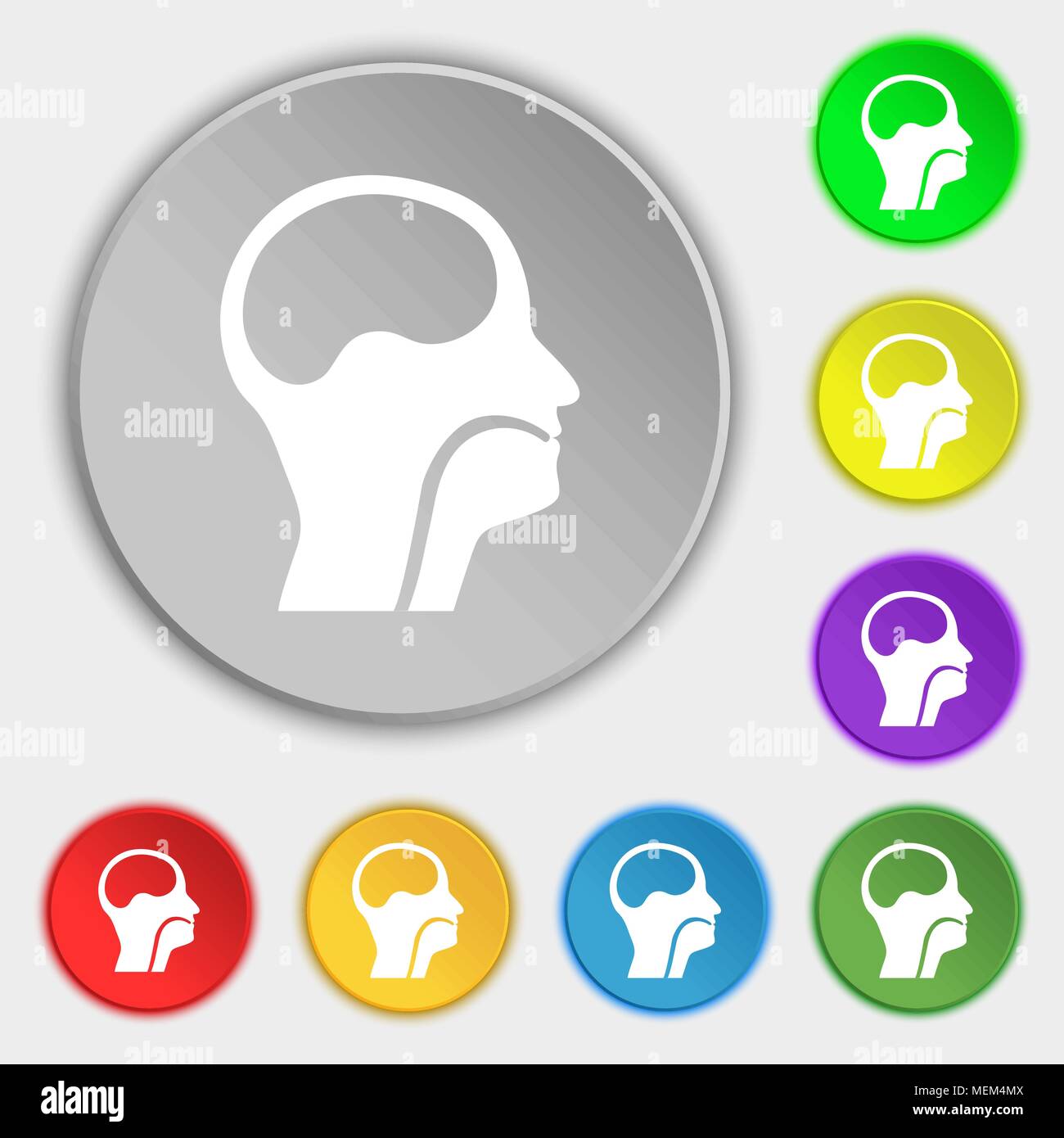 Larynx medical doctors otolaryngology icon hi-res stock photography and images - Alamy