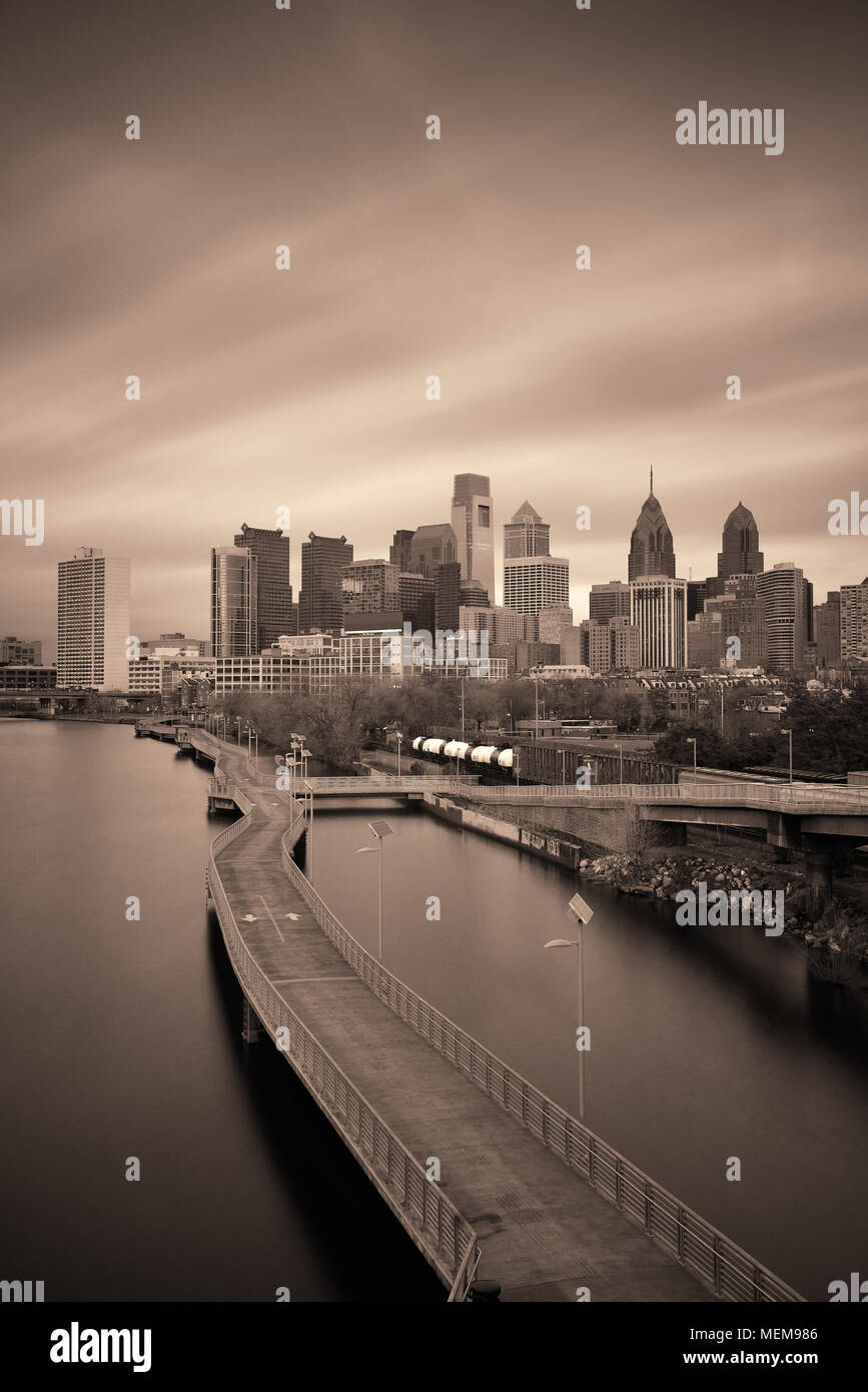 Philadelphia skyline with urban architecture Stock Photo - Alamy