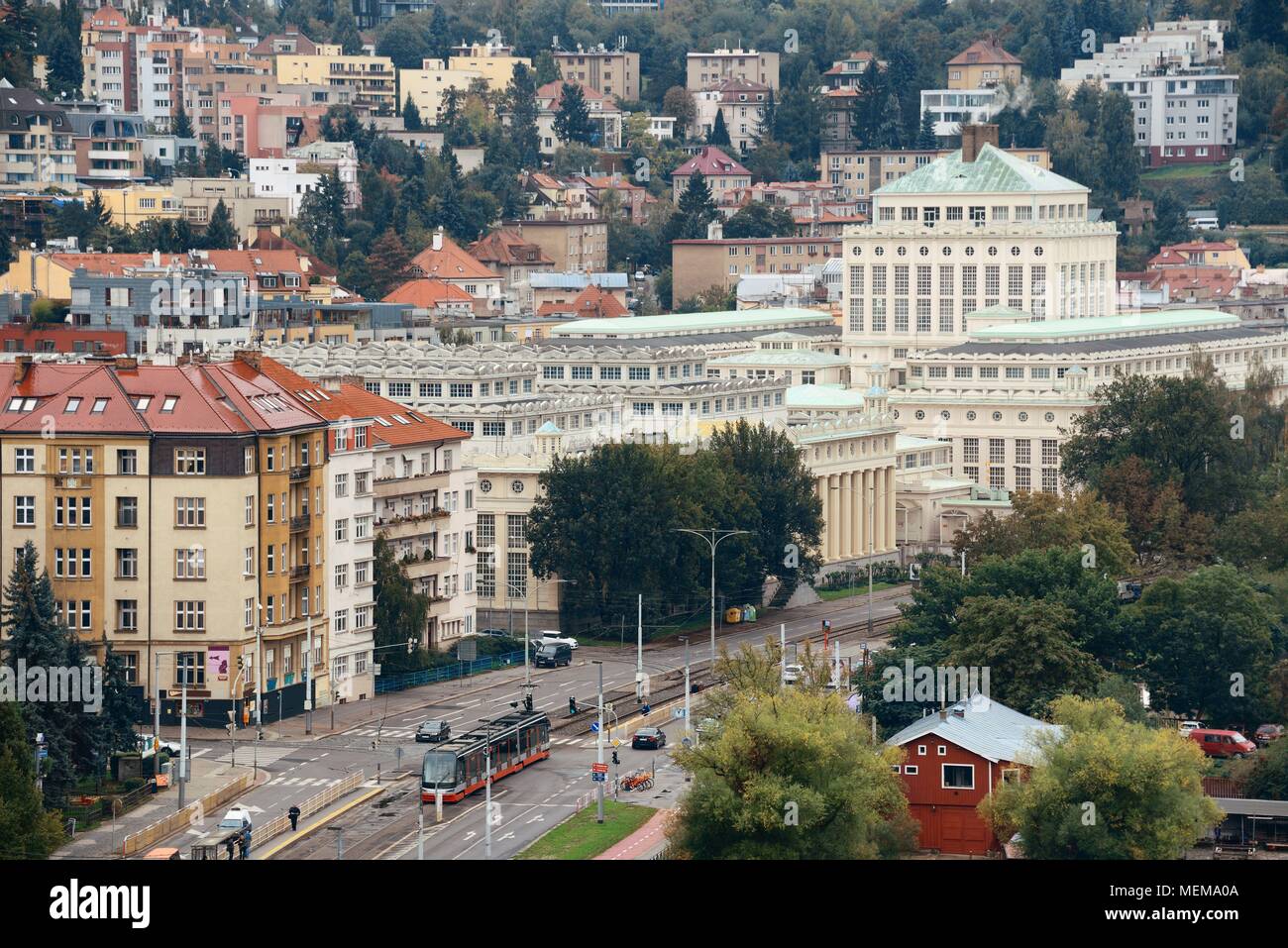 Prague city view with historical buildings in Czech Republic Stock ...