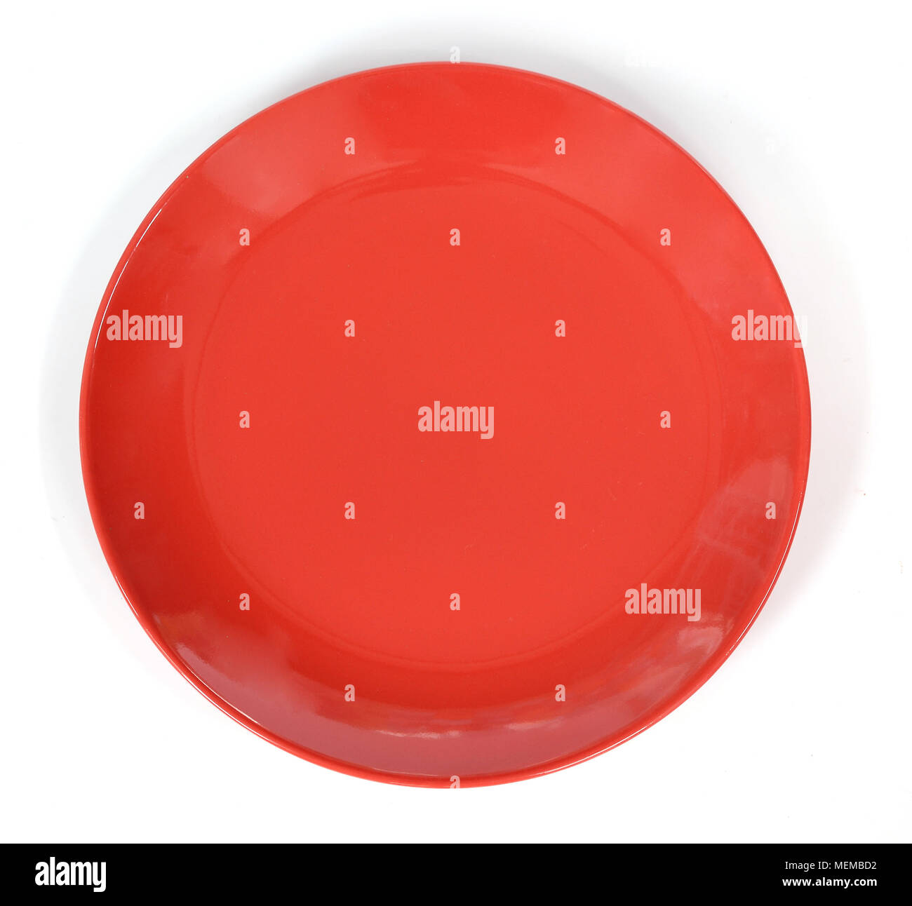 red dish on white background Stock Photo - Alamy