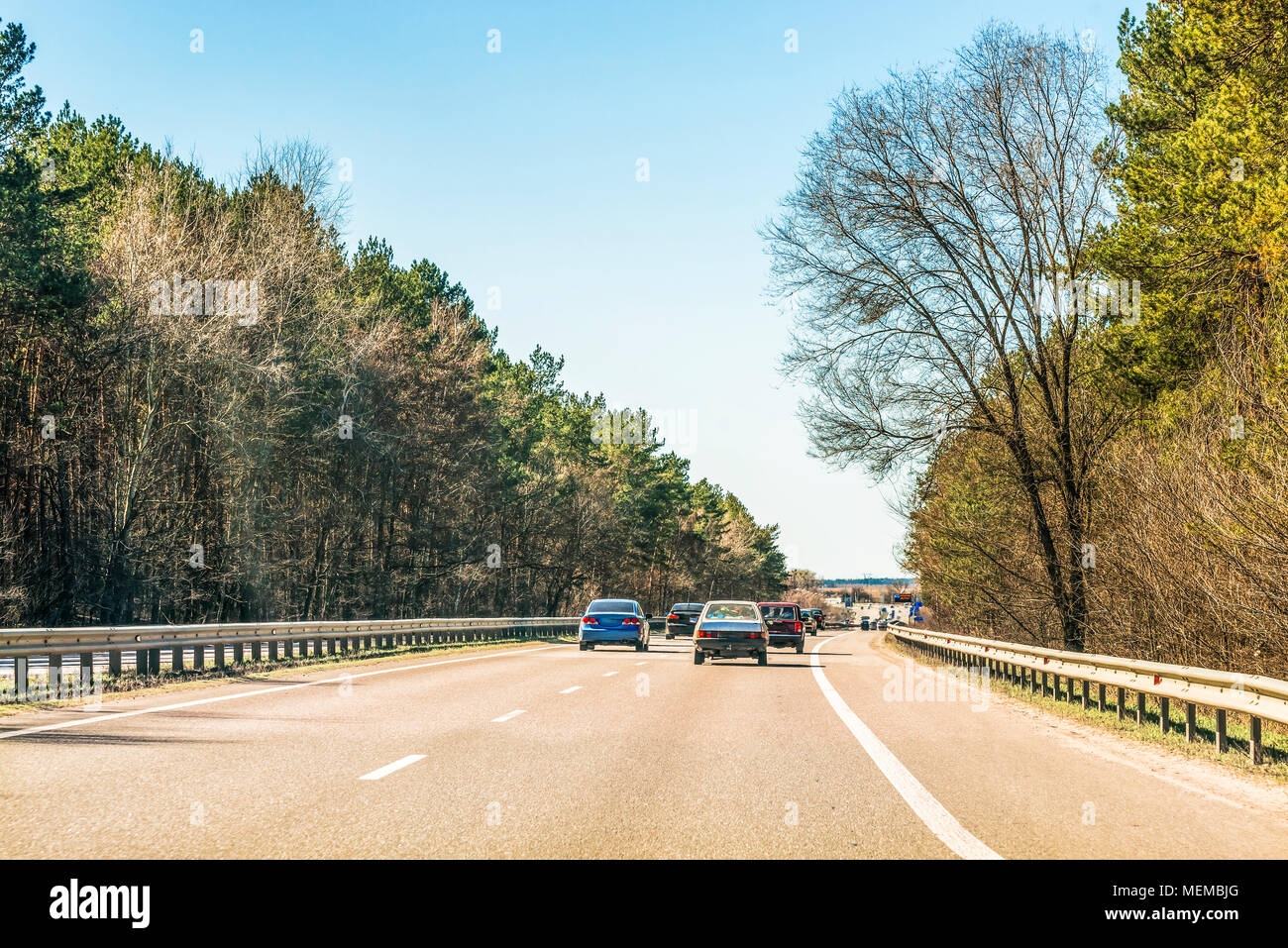 Fragment of the Ukrainian international highway (M-highway), connecting ...