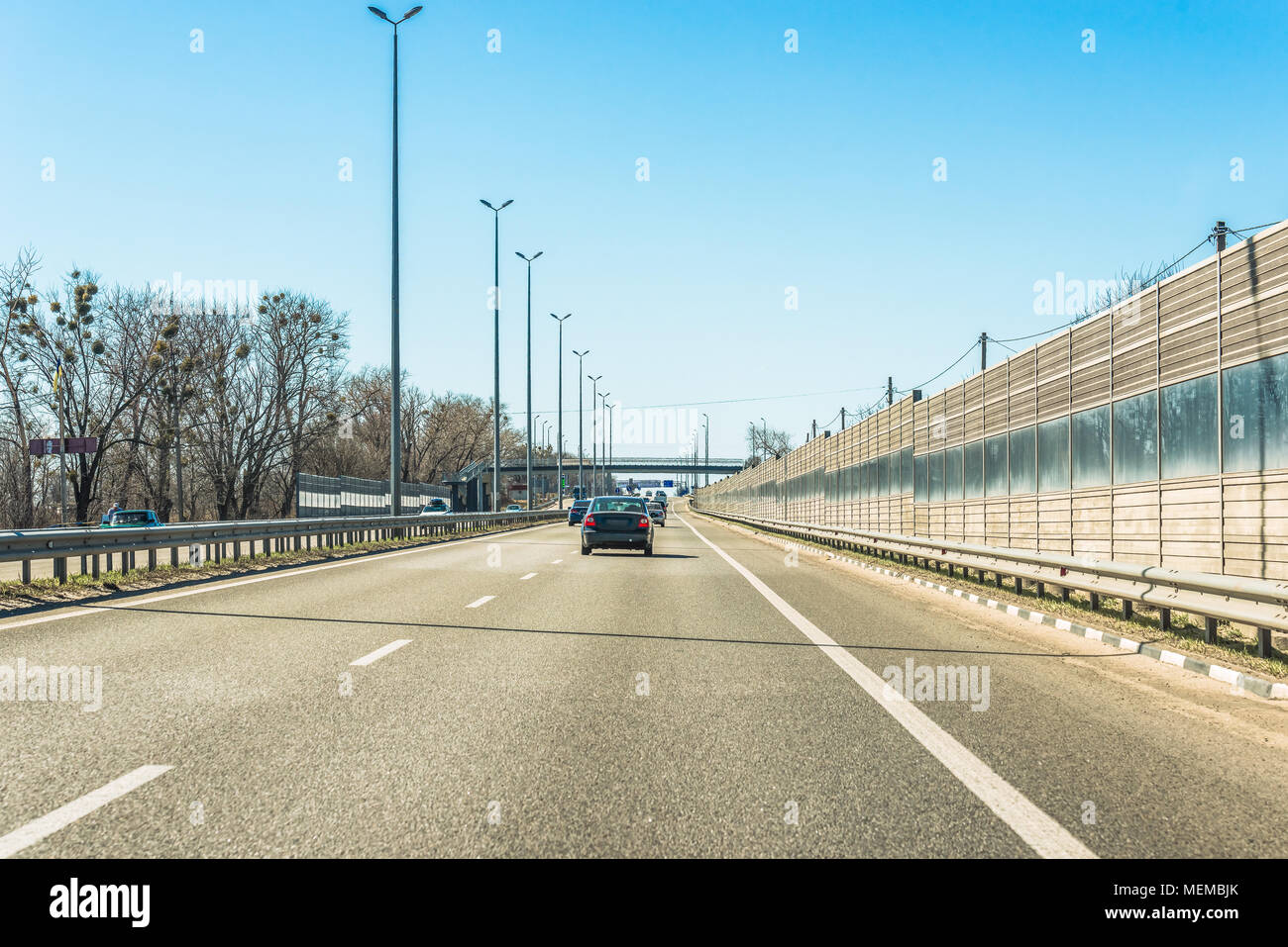 Fragment of the Ukrainian international highway (M-highway), connecting ...