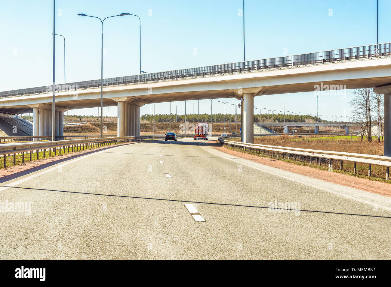 Fragment of the Ukrainian international highway (M-highway), connecting ...