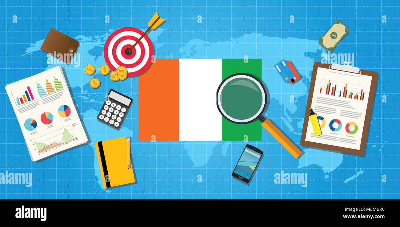 ivory coast africa economy economic condition country with graph chart ...