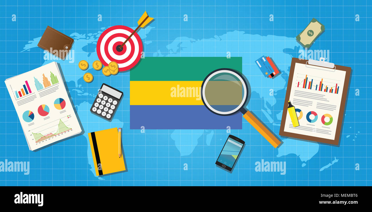 gabon africa economy economic condition country with graph chart and ...