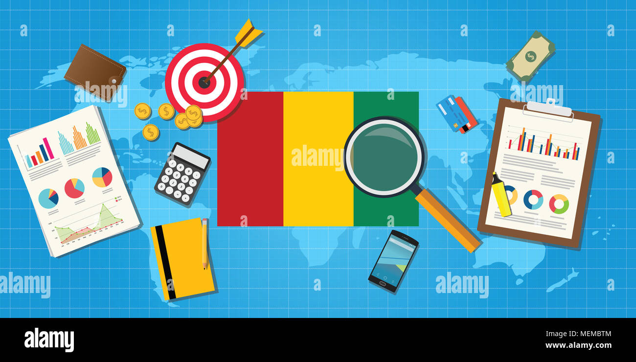 republic of guinea economy economic condition country with graph chart ...