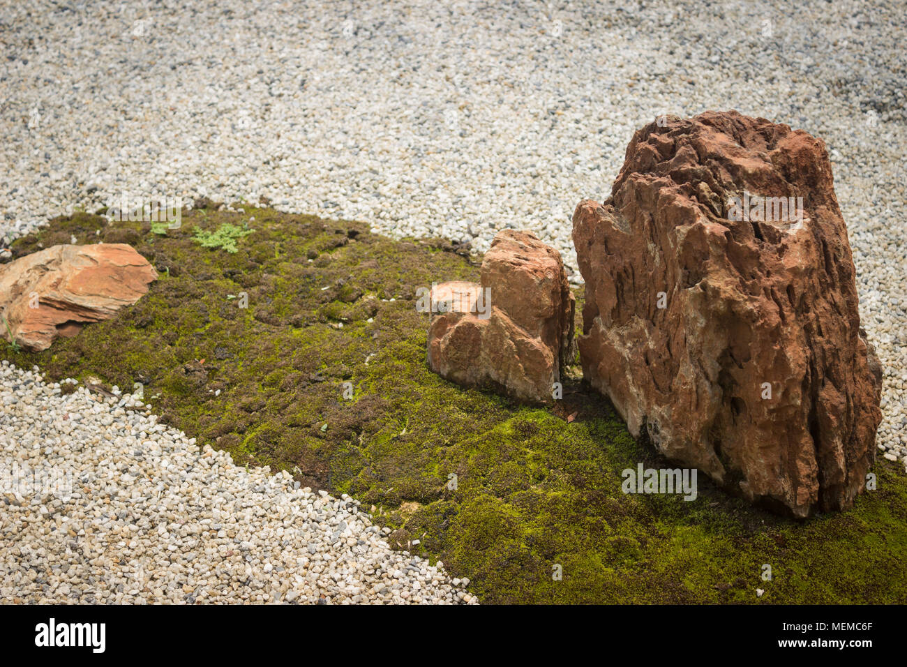 Stones and moss in the rock garden, stock photo Stock Photo - Alamy