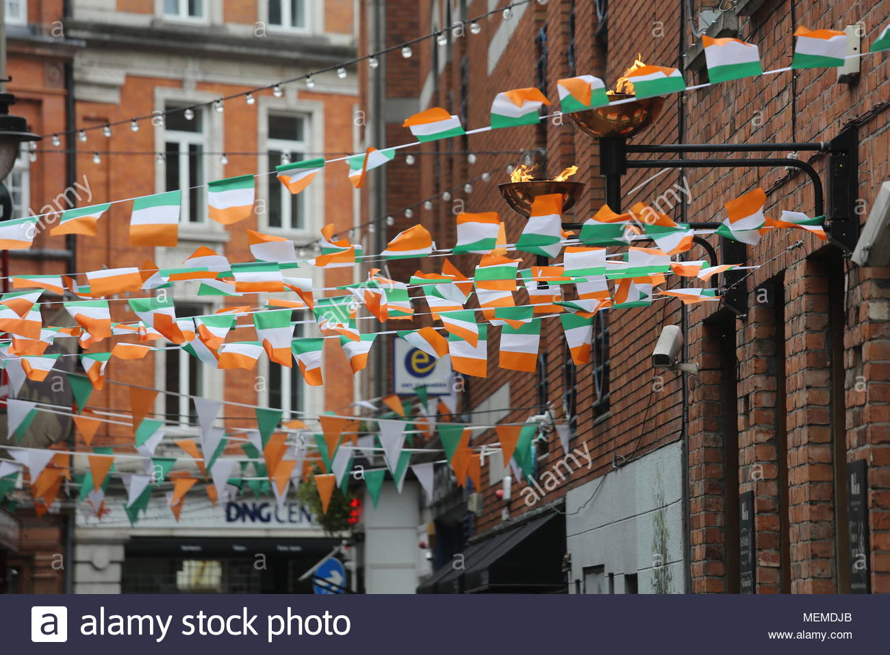 City centre bunting hi-res stock photography and images - Alamy