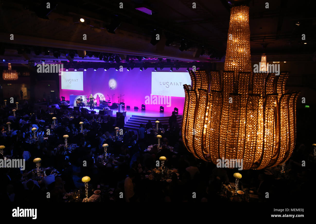 Lusaint performs on stage during the 2018 PFA Awards at the Grosvenor ...