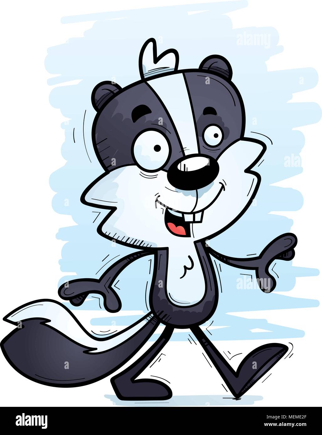 A cartoon illustration of a male skunk walking Stock Vector Image & Art ...
