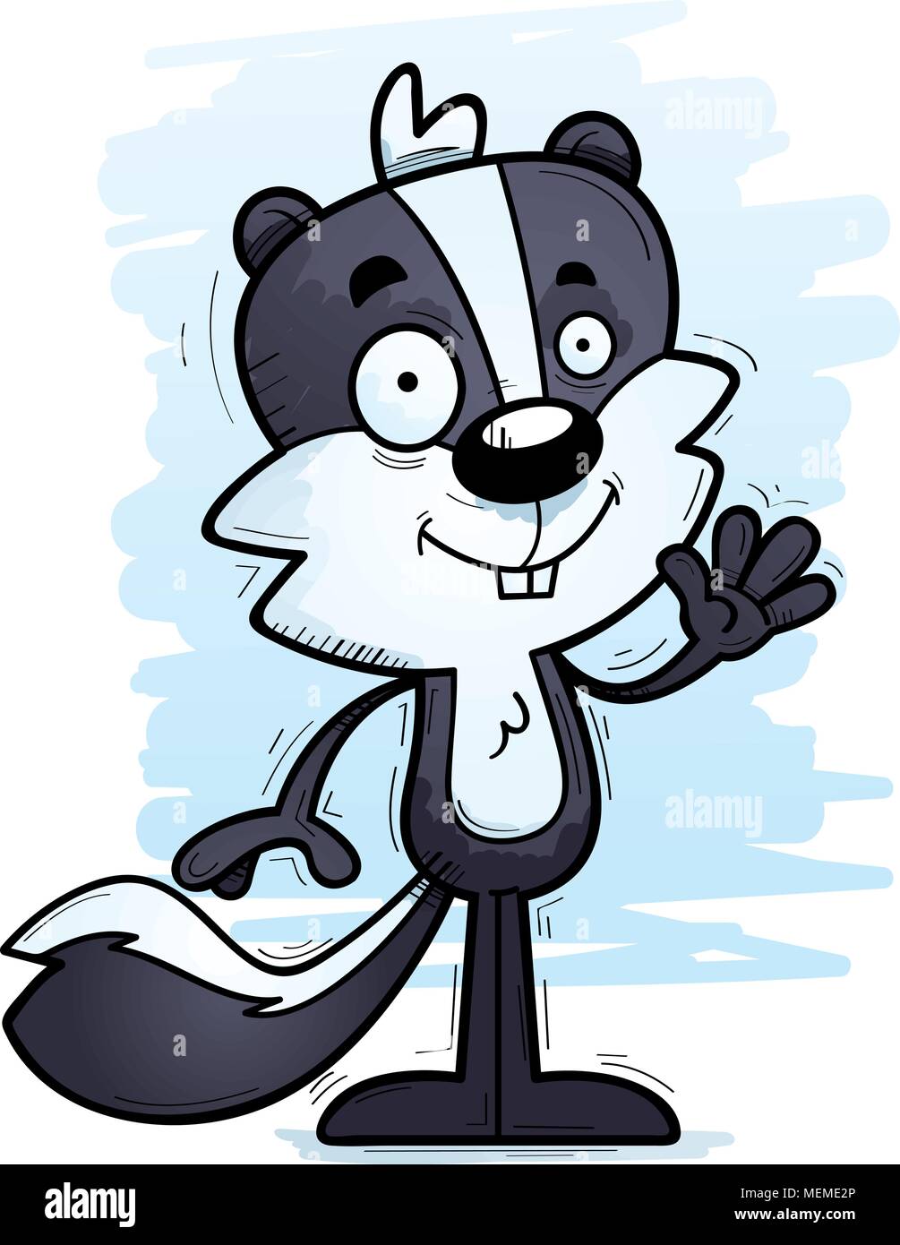 A cartoon illustration of a male skunk waving Stock Vector Image & Art ...