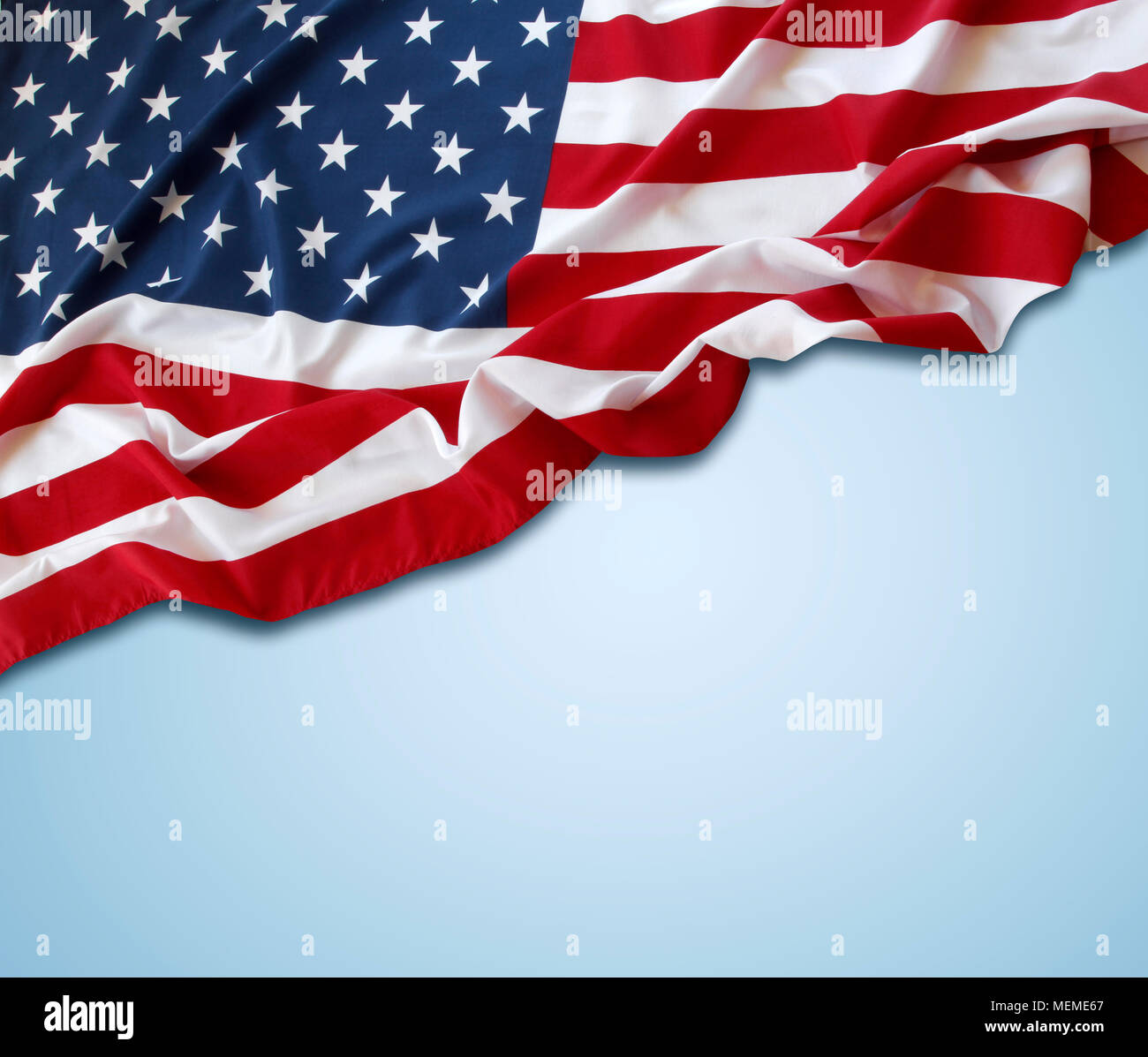 American flag on blue background Stock Photo - Alamy