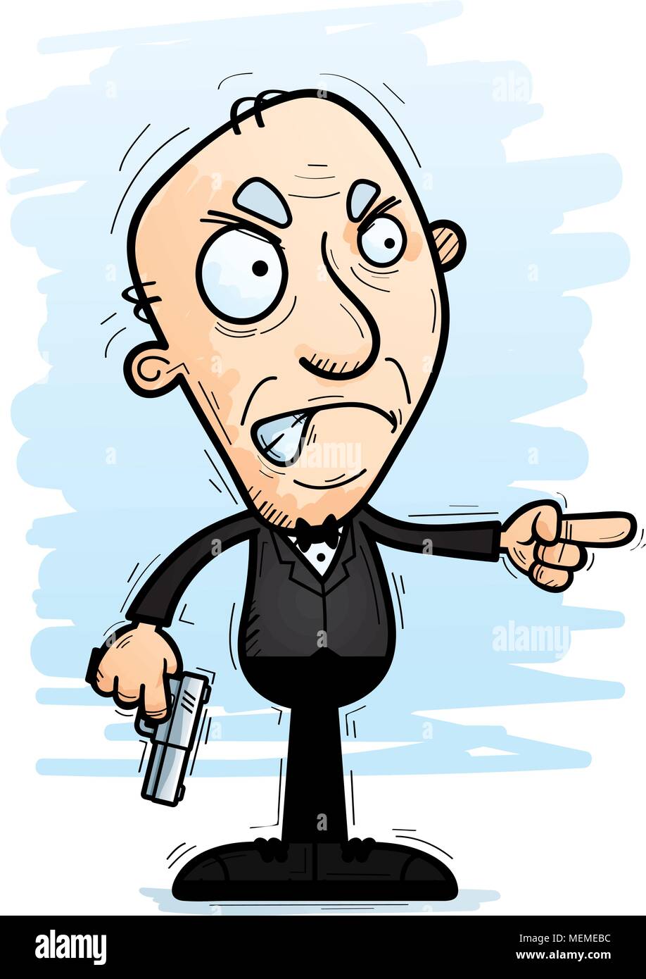 Man pointing a gun Stock Vector Images - Alamy