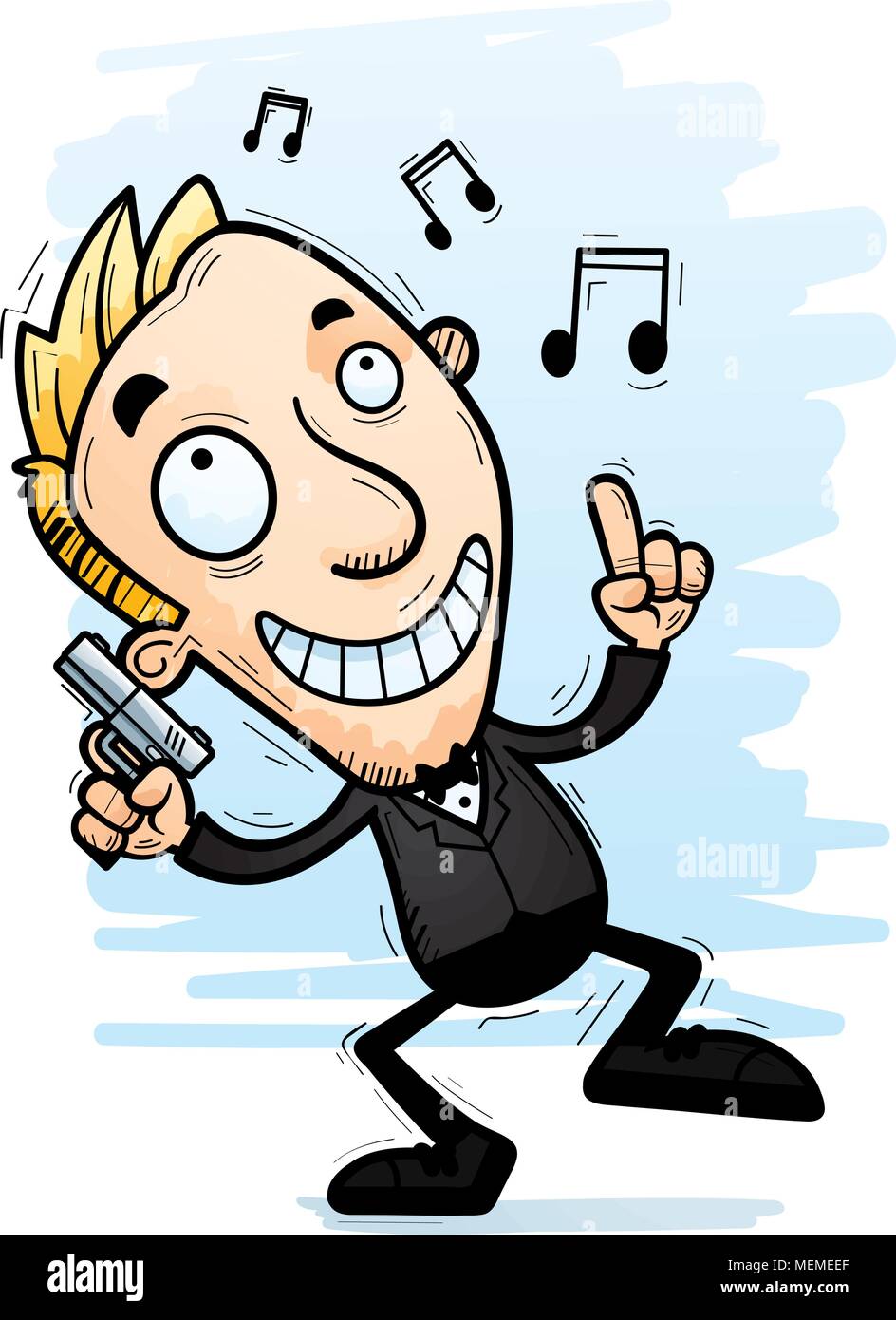 A cartoon illustration of a spy dancing Stock Vector Image & Art - Alamy