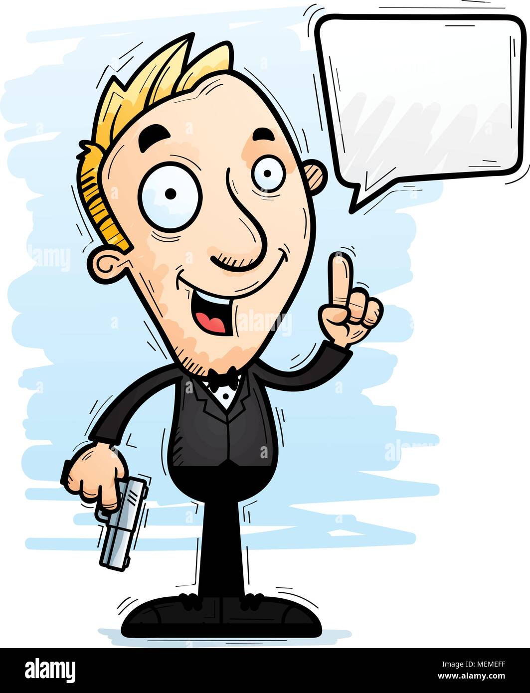 A cartoon illustration of a spy talking Stock Vector Image & Art - Alamy