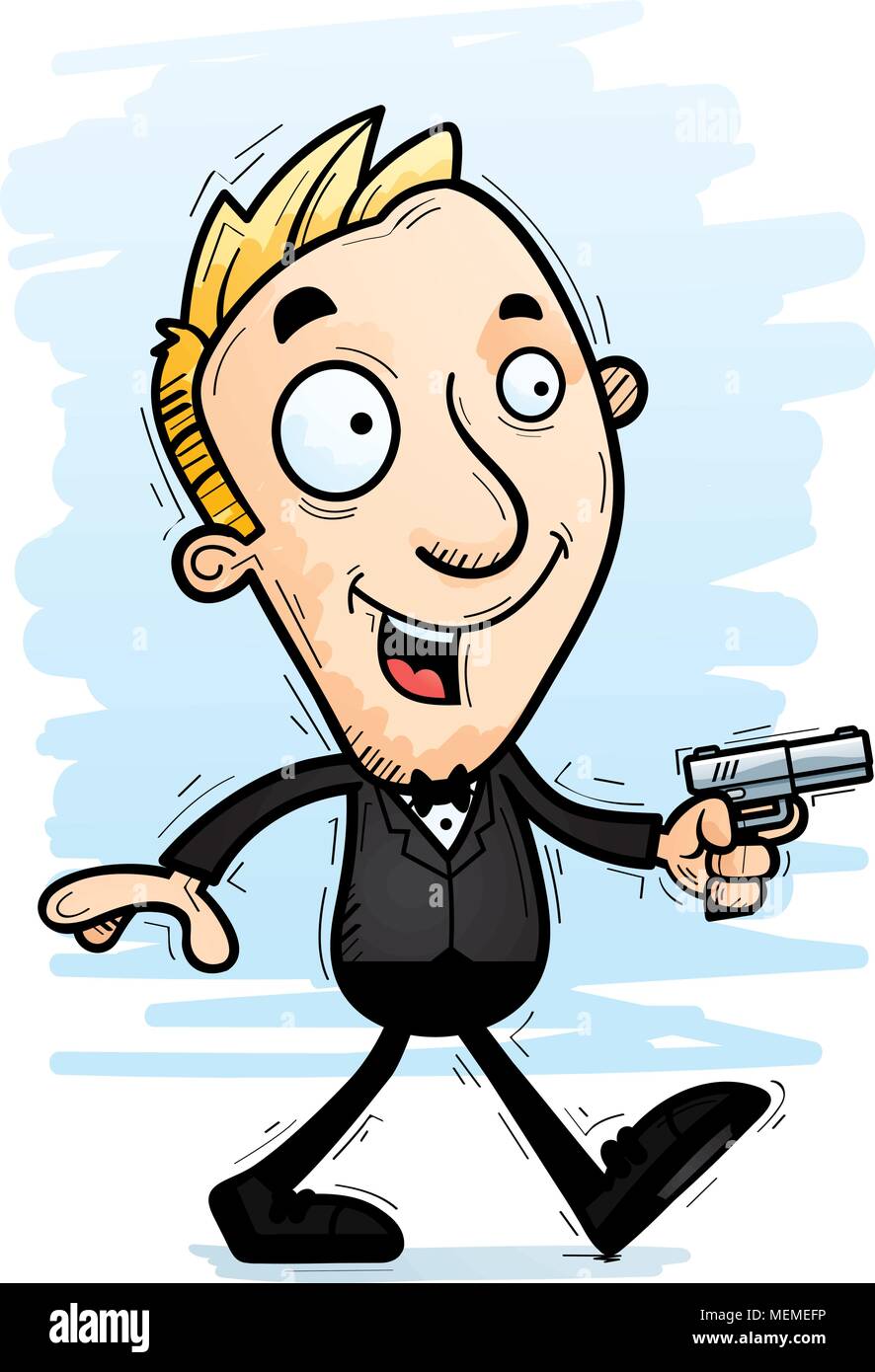 A cartoon illustration of a spy walking Stock Vector Image & Art - Alamy