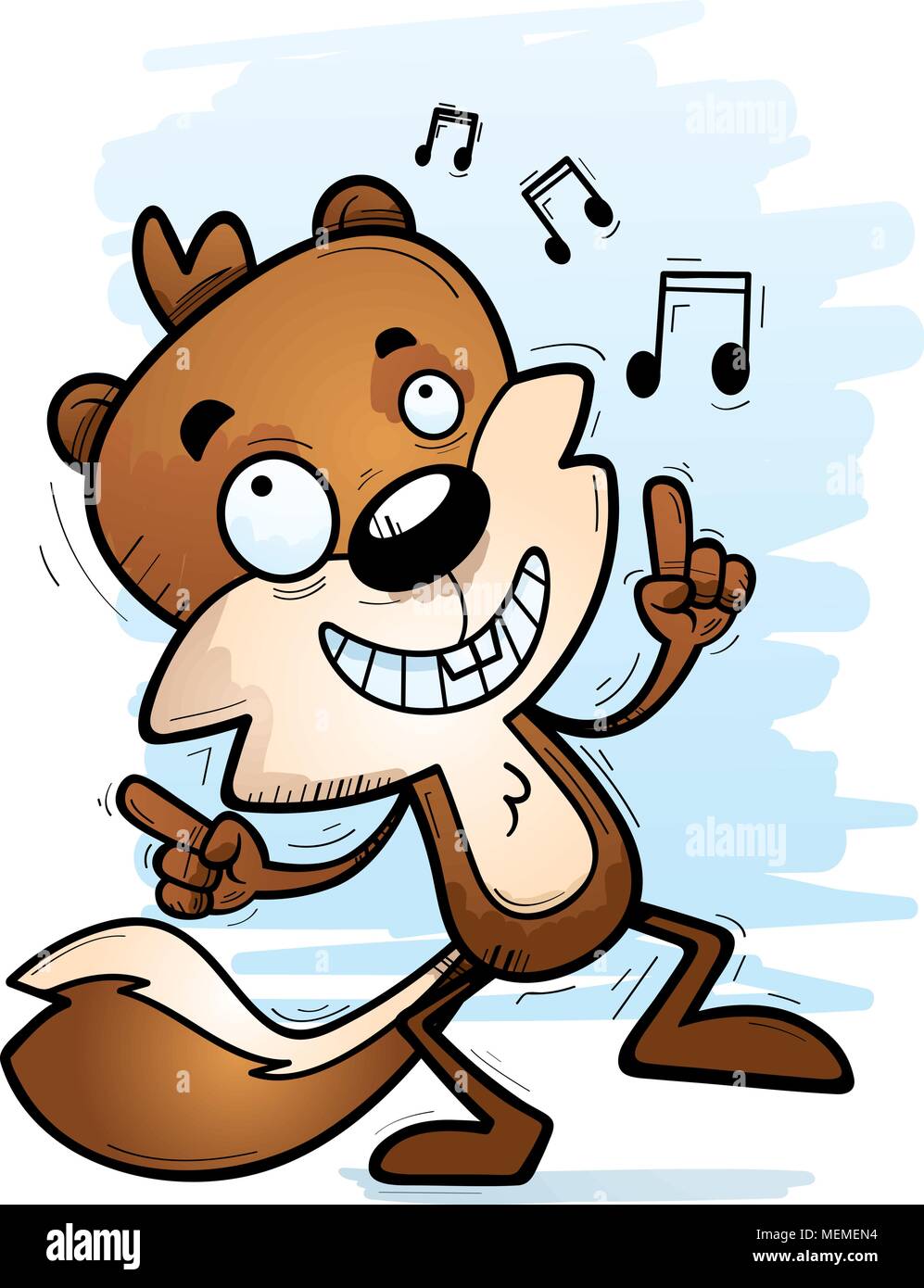 A cartoon illustration of a male squirrel dancing Stock Vector Image ...