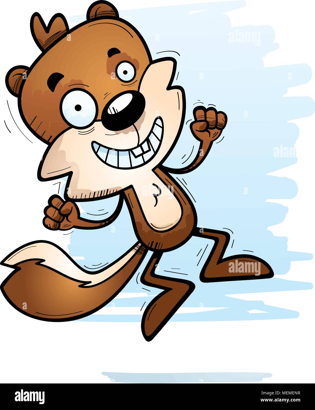 A cartoon illustration of a male squirrel jumping Stock Vector Image ...