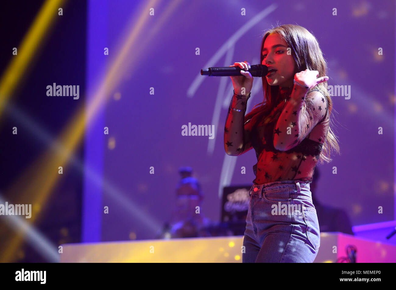 Taya performs on stage during the 2018 PFA Awards at the Grosvenor ...