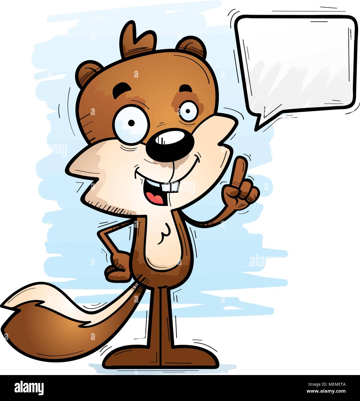 A cartoon illustration of a male squirrel talking Stock Vector Image ...