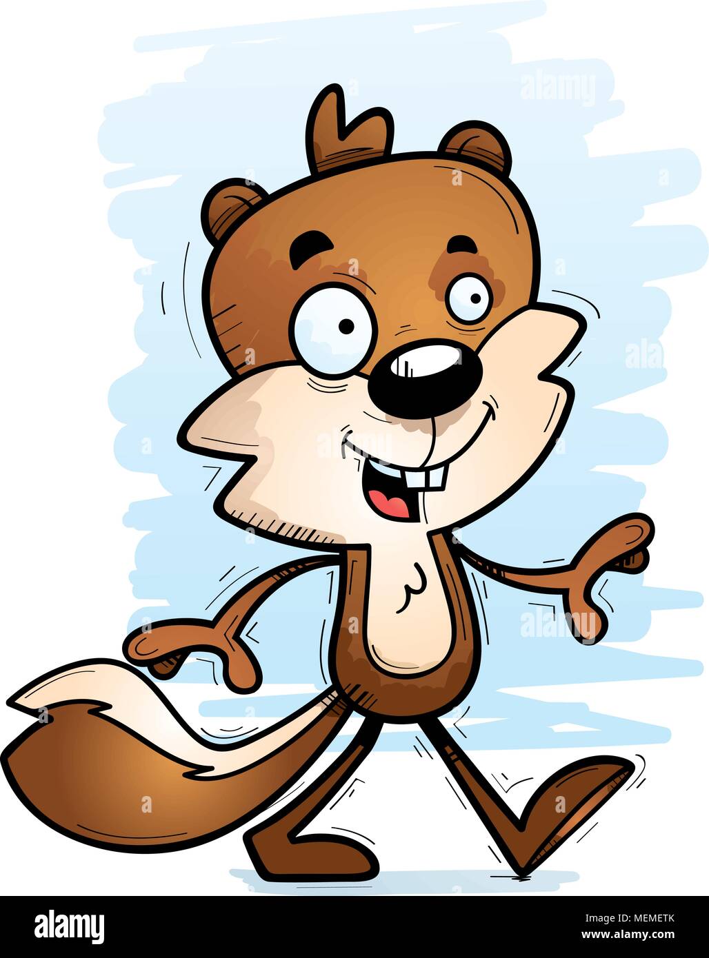 A cartoon illustration of a male squirrel walking Stock Vector Image ...