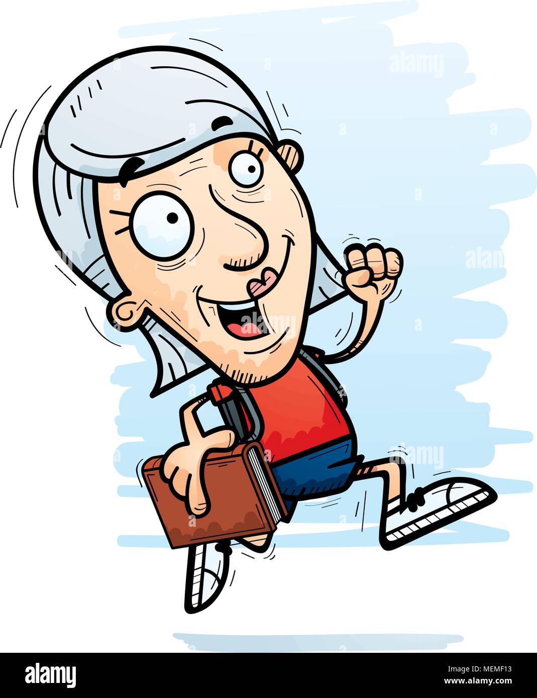 Cartoon grandma running hi-res stock photography and images - Alamy