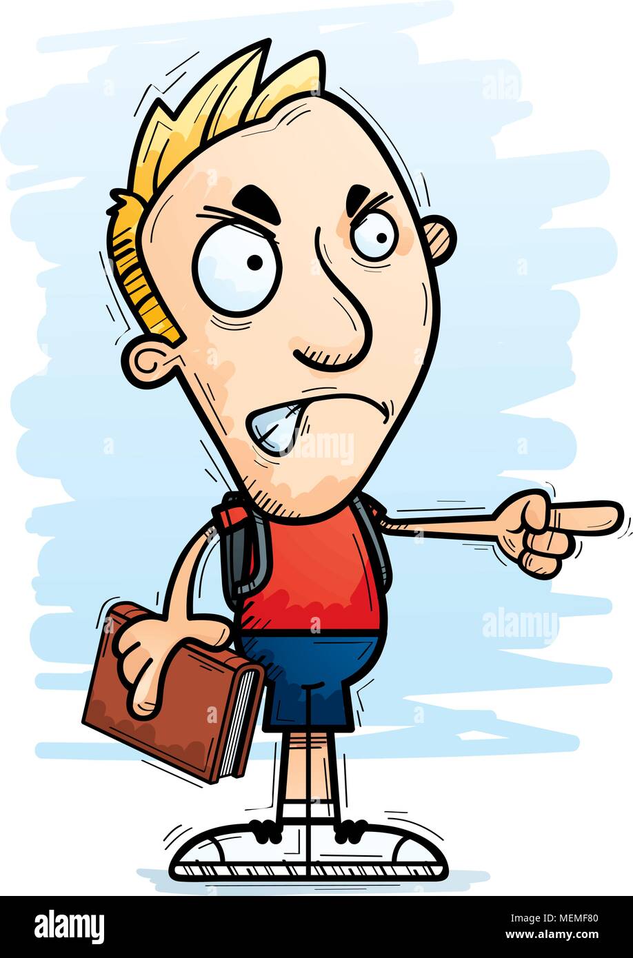 Angry boy school Stock Vector Images - Alamy