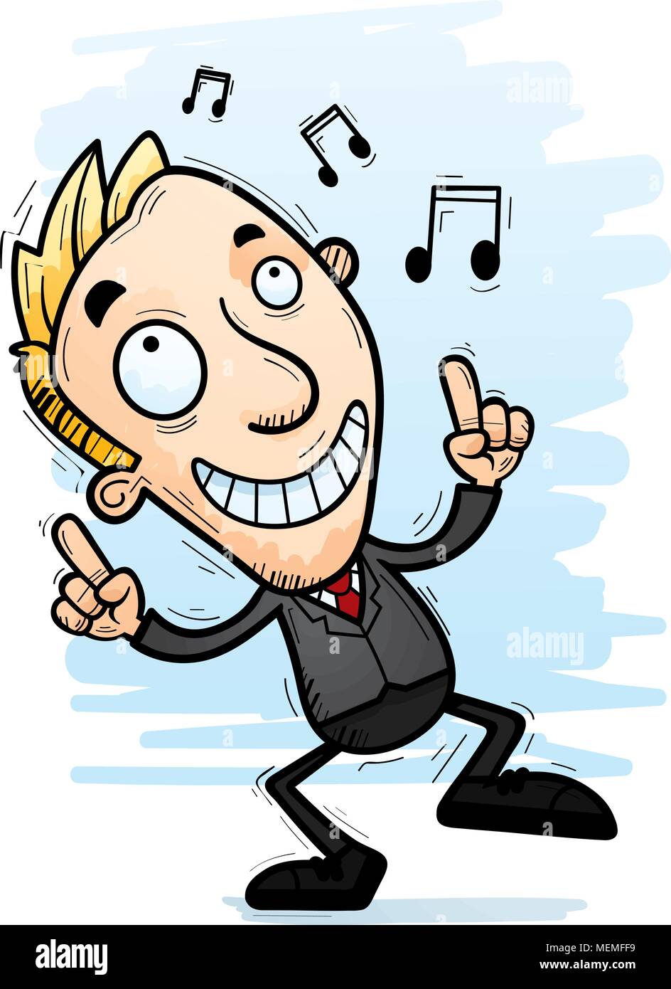 A cartoon illustration of a businessman dancing Stock Vector Image ...