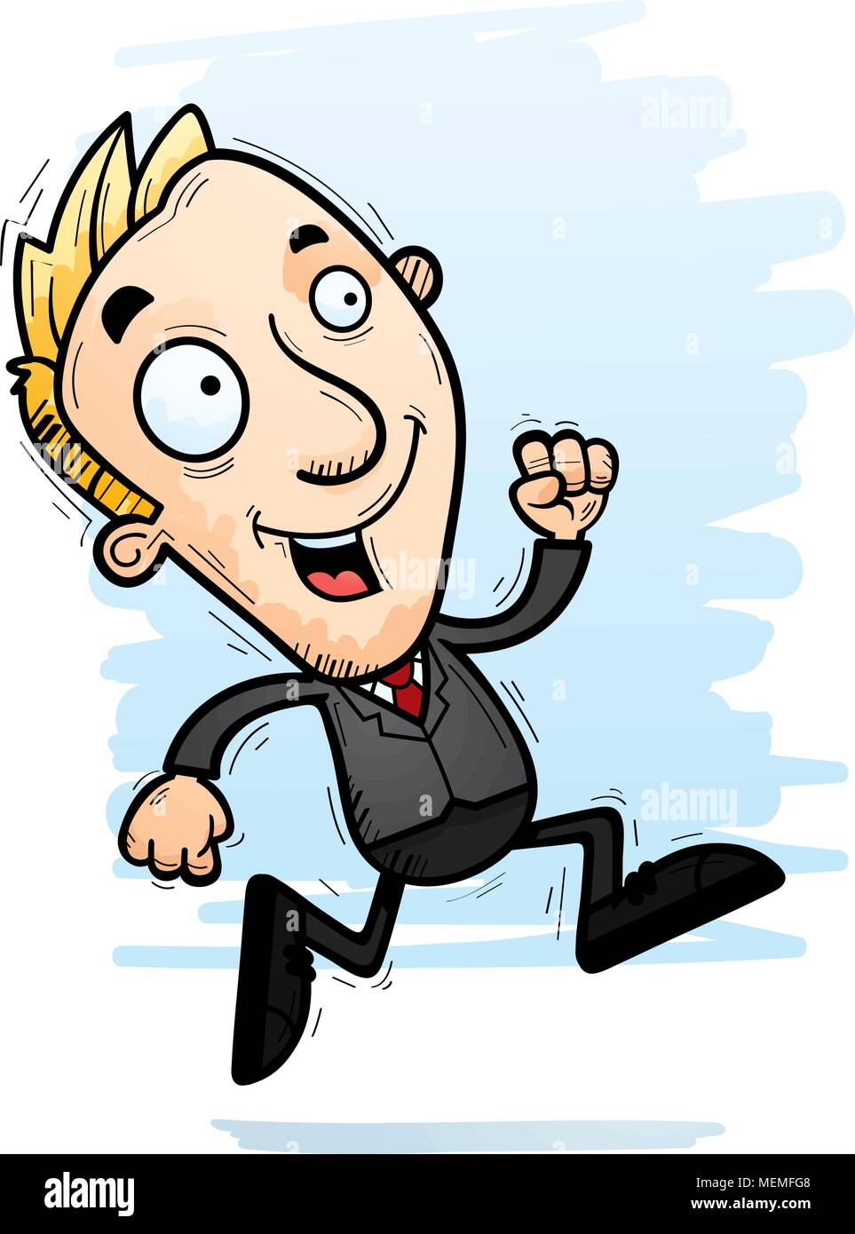 A cartoon illustration of a businessman running Stock Vector Image ...