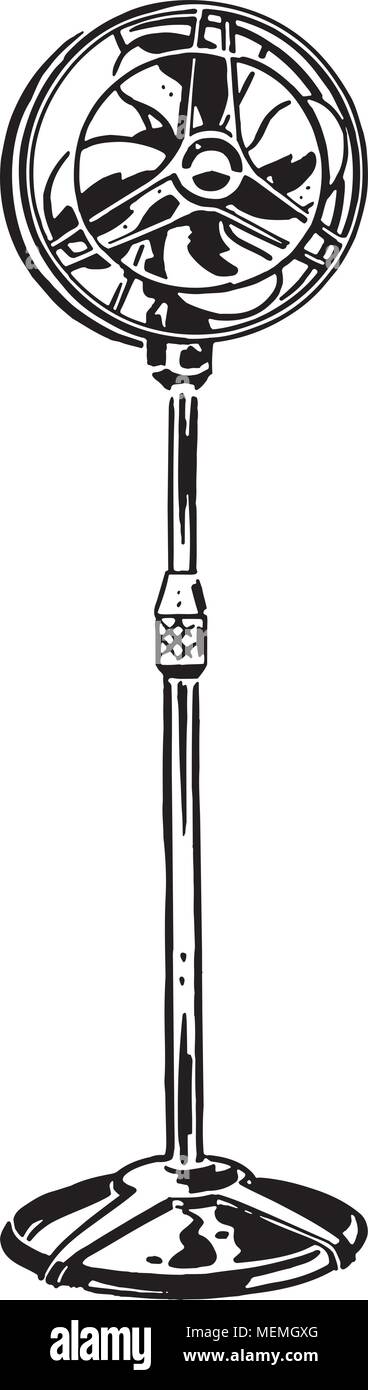 Fan With Stand Stock Vector Image & Art - Alamy