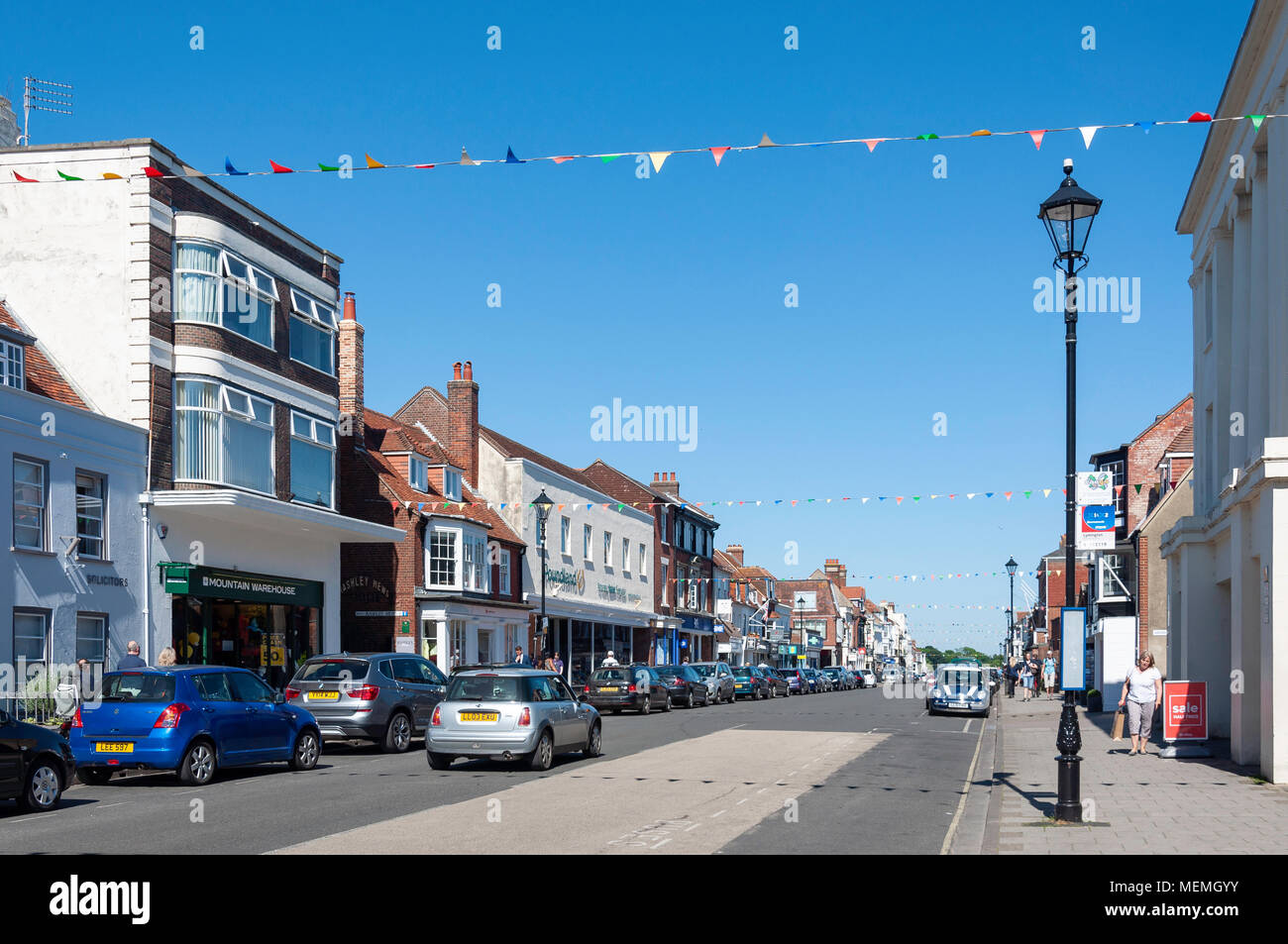 High street lymington hampshire port town centre new forest dist hi-res ...