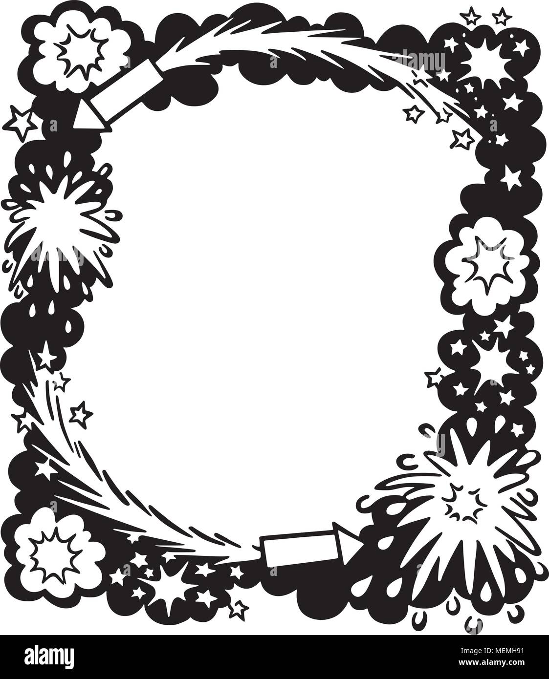 Firework Border Clip Art