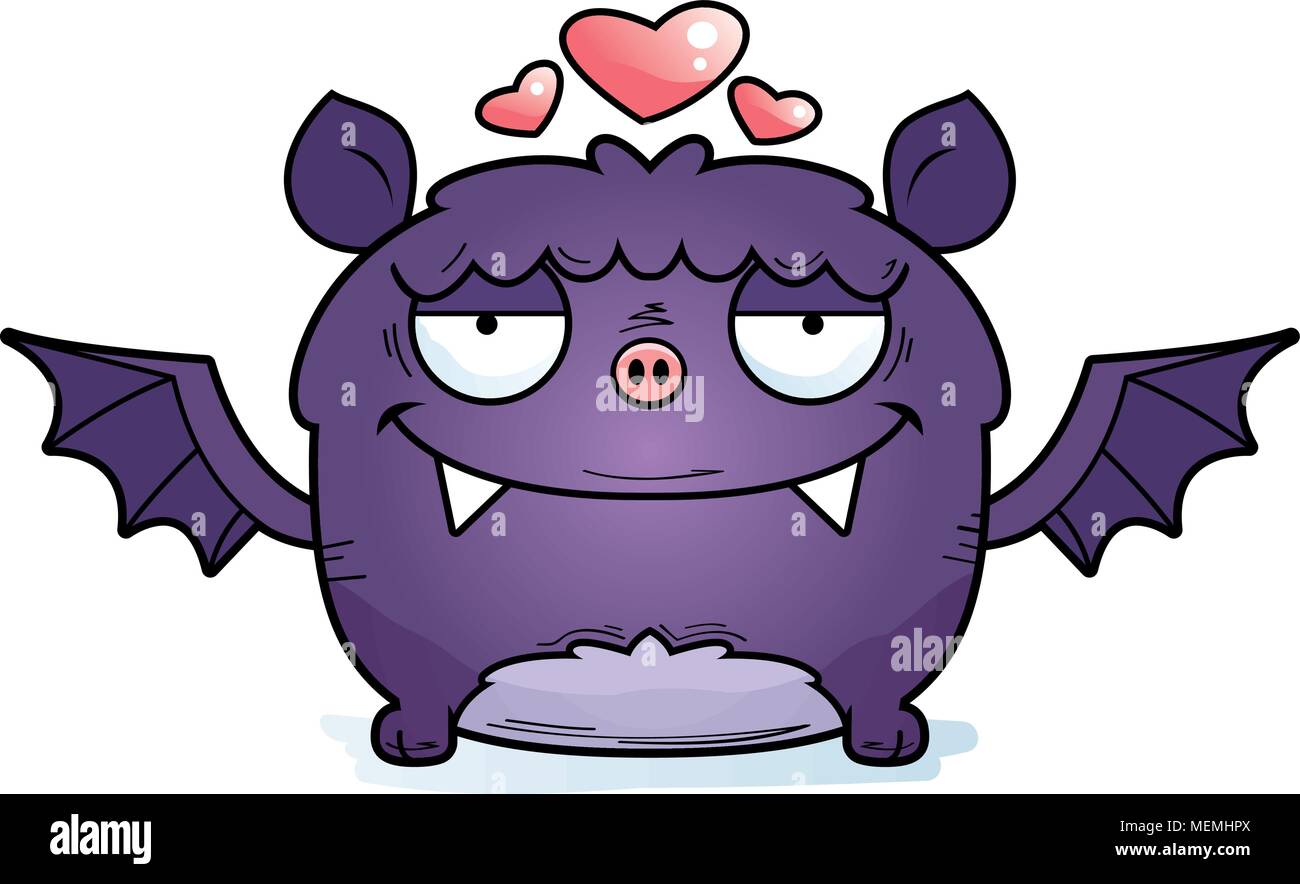 A cartoon illustration of a bat in love Stock Vector Image & Art - Alamy