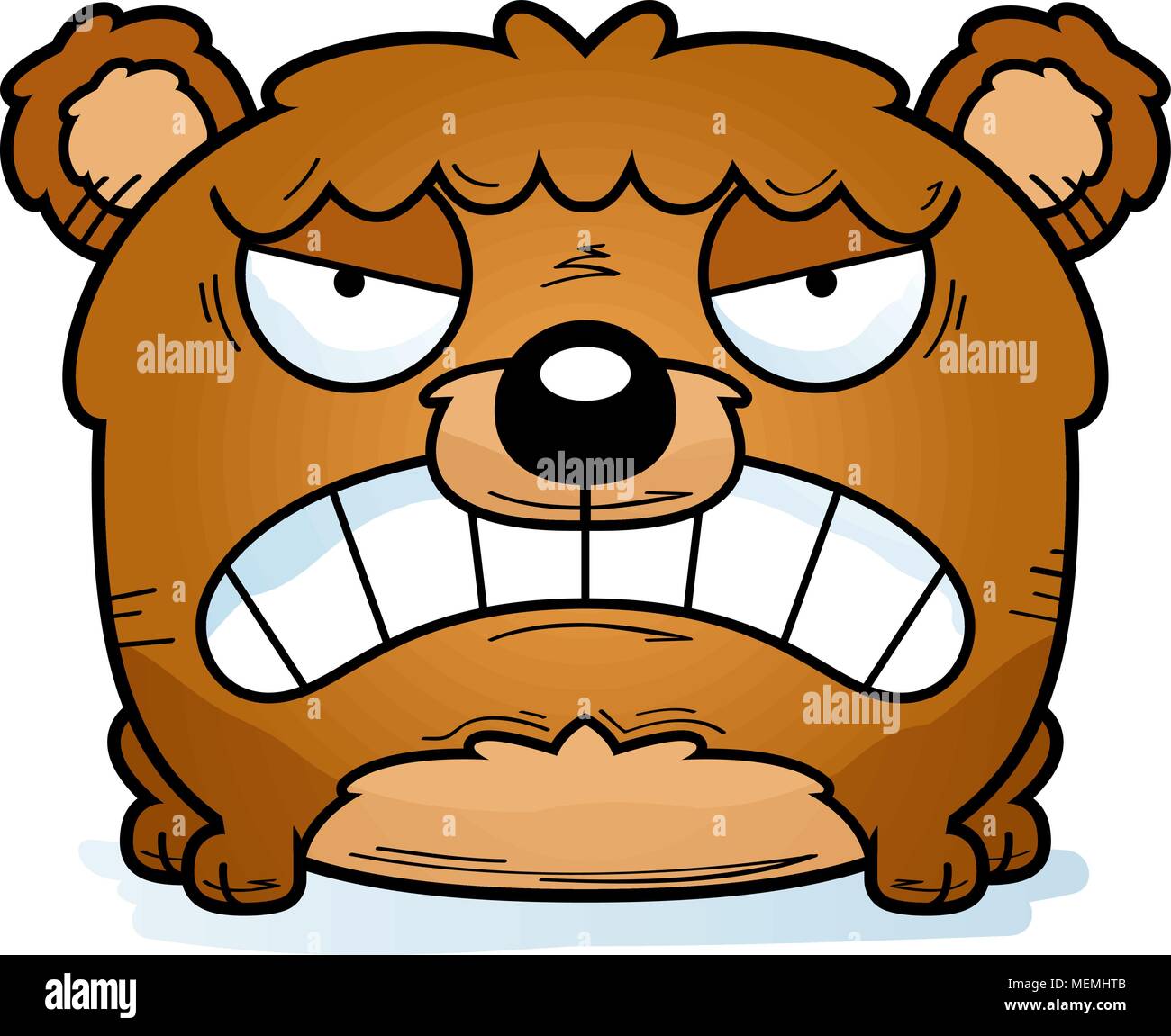 A cartoon bear cub with an angry expression Stock Vector Image & Art ...