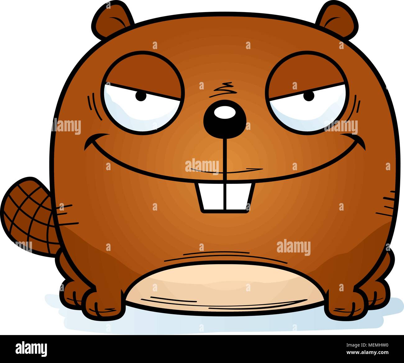 A cartoon illustration of a sinister looking beaver Stock Vector Image ...