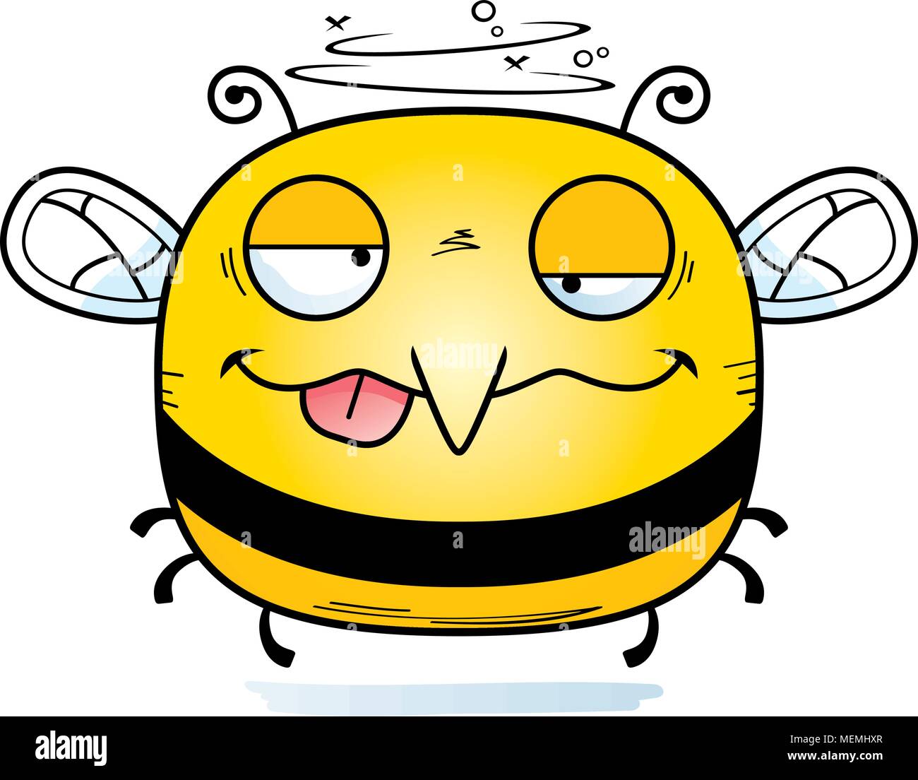 A cartoon illustration of a bee looking drunk Stock Vector Image & Art ...