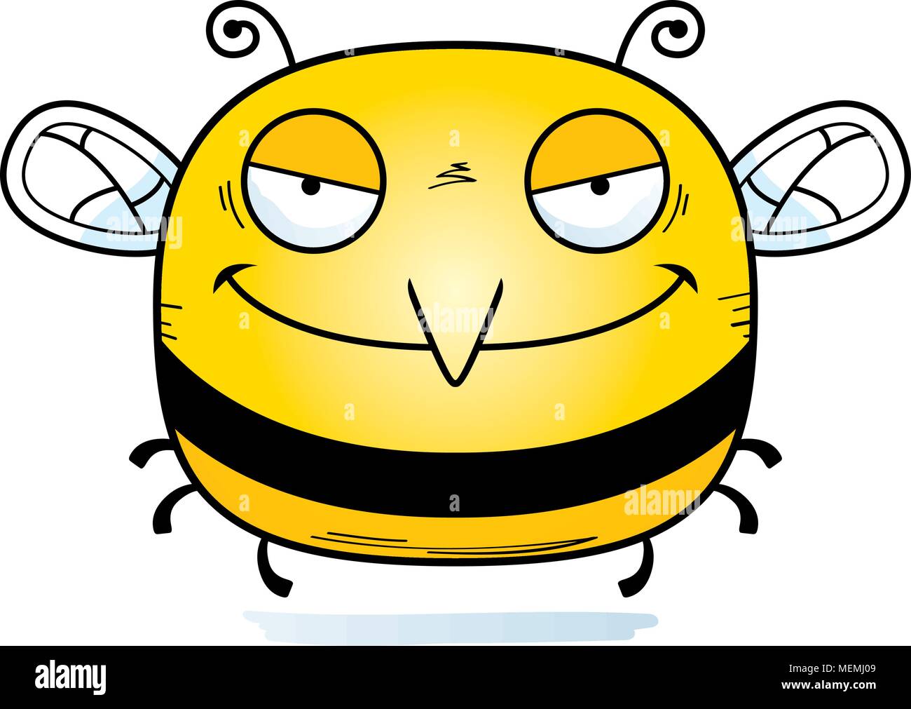 A cartoon illustration of an evil looking bee Stock Vector Image & Art ...