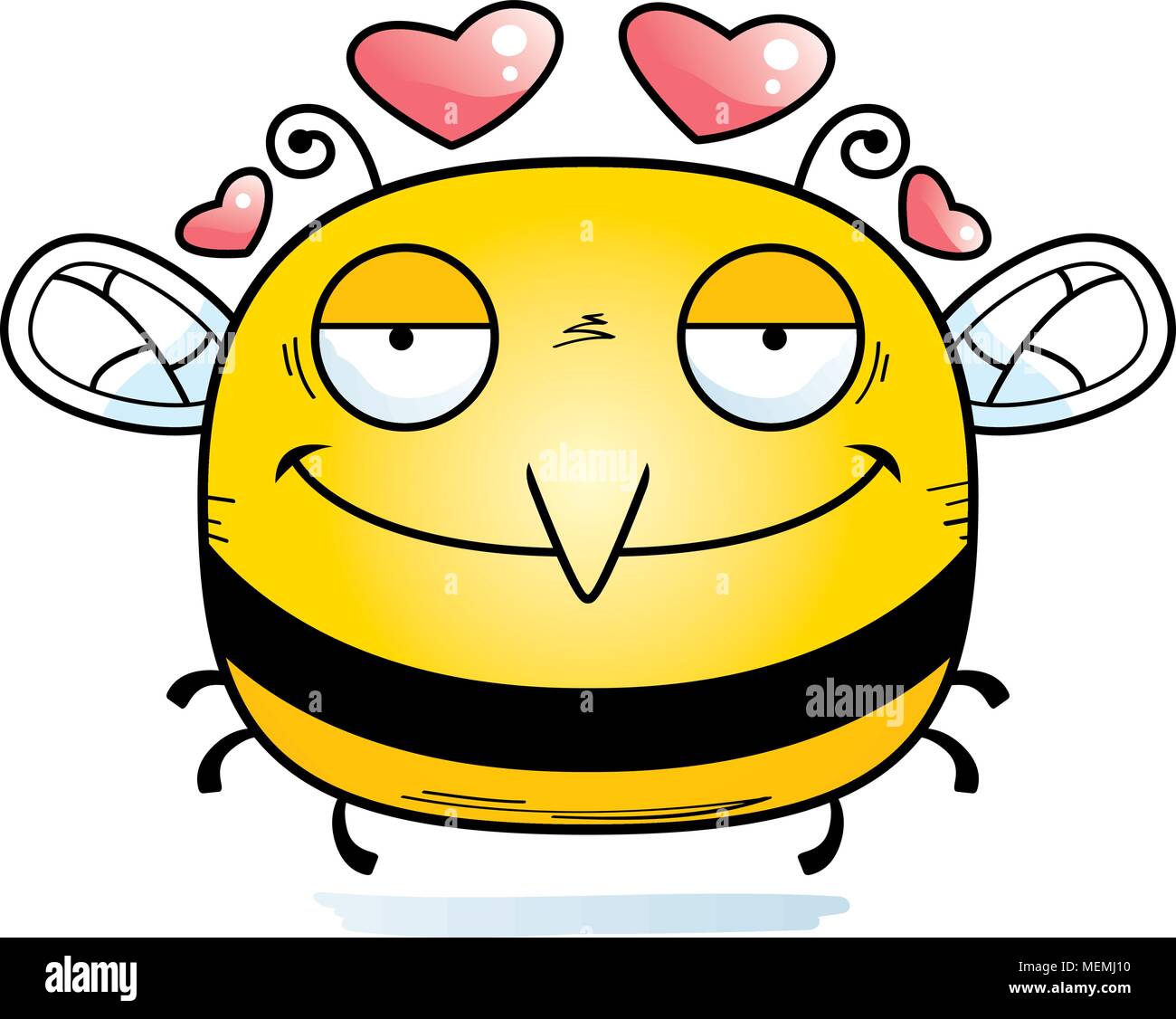 A cartoon illustration of a bee in love Stock Vector Image & Art - Alamy