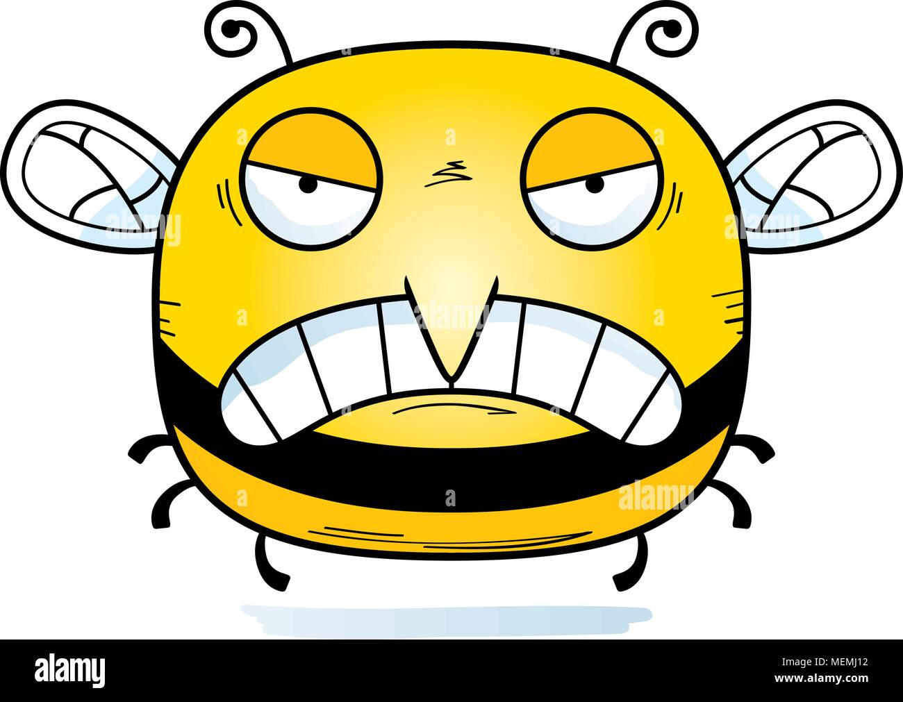 A cartoon illustration of a bee looking angry Stock Vector Image & Art ...