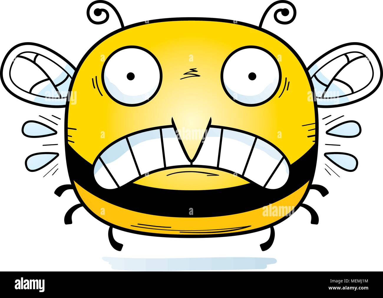 A cartoon illustration of a bee looking scared Stock Vector Image & Art - Alamy