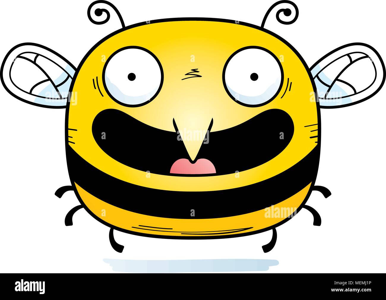 A cartoon illustration of a bee smiling Stock Vector Image & Art - Alamy