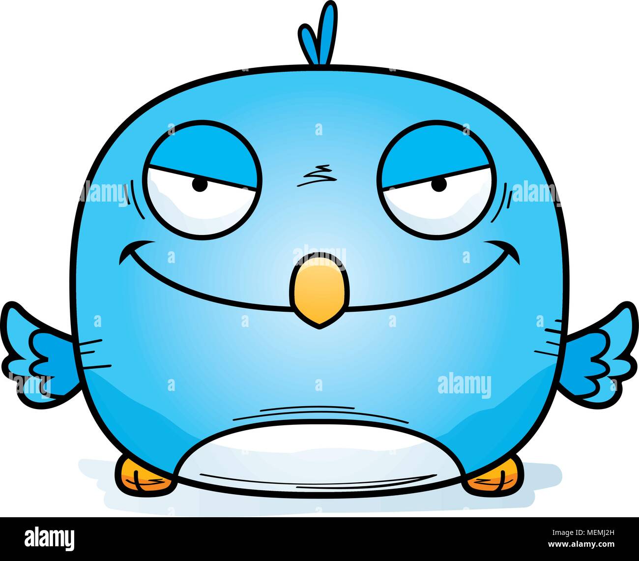 A cartoon illustration of an evil looking bluebird Stock Vector Image ...