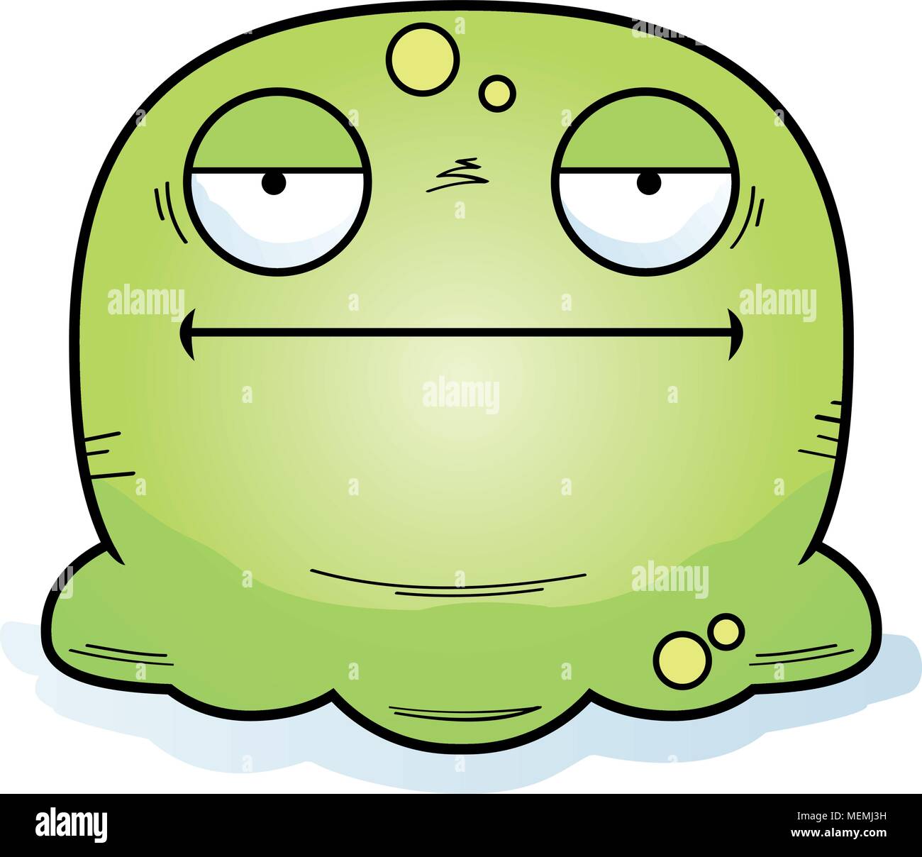 A cartoon illustration of a booger looking bored Stock Vector Image ...