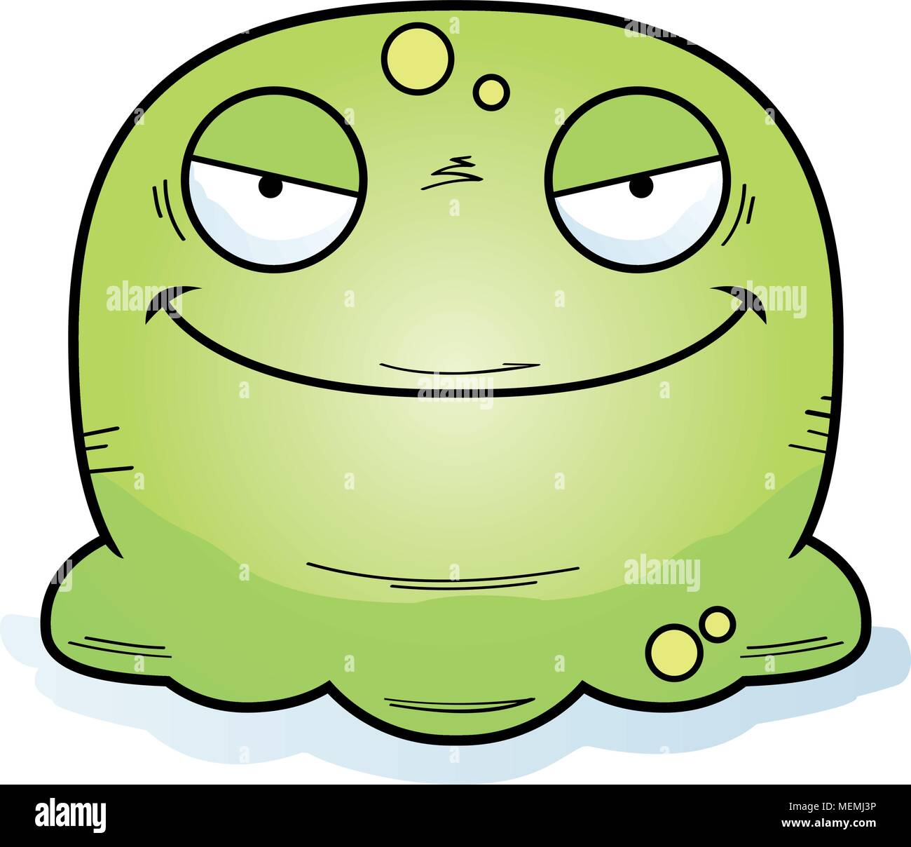 A cartoon illustration of an evil looking booger Stock Vector Image ...