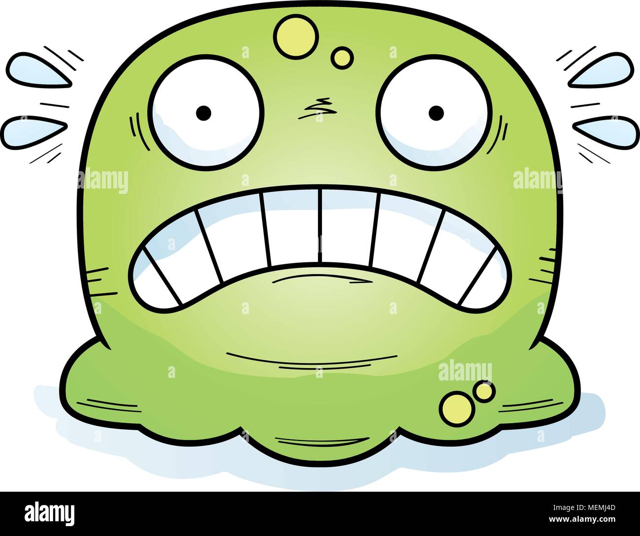 A cartoon illustration of a booger looking scared Stock Vector Image ...