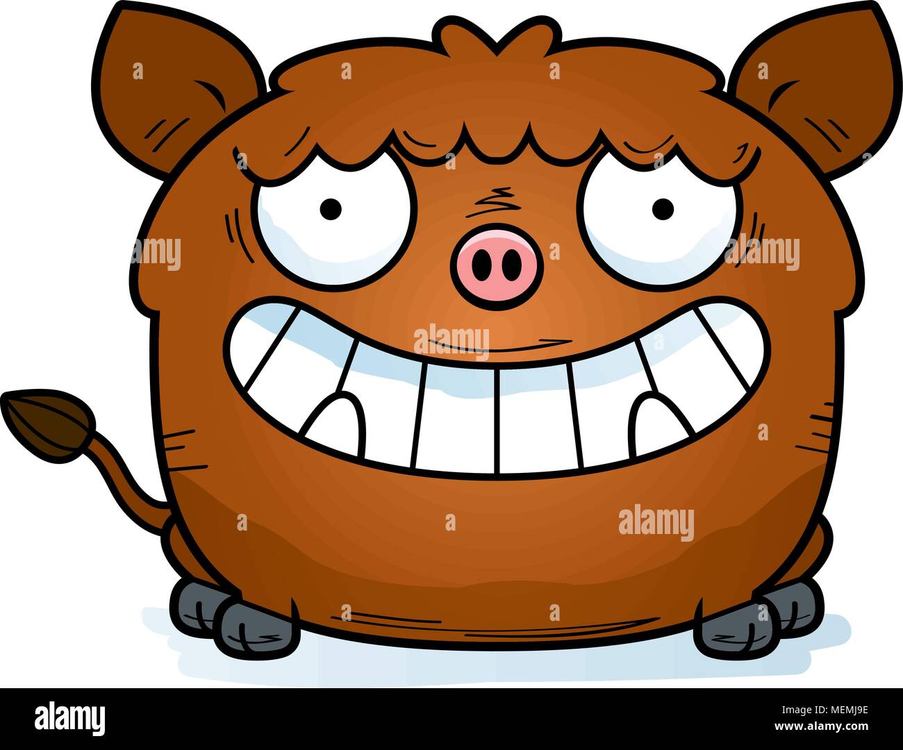 A cartoon illustration of a boar looking happy Stock Vector Image & Art ...