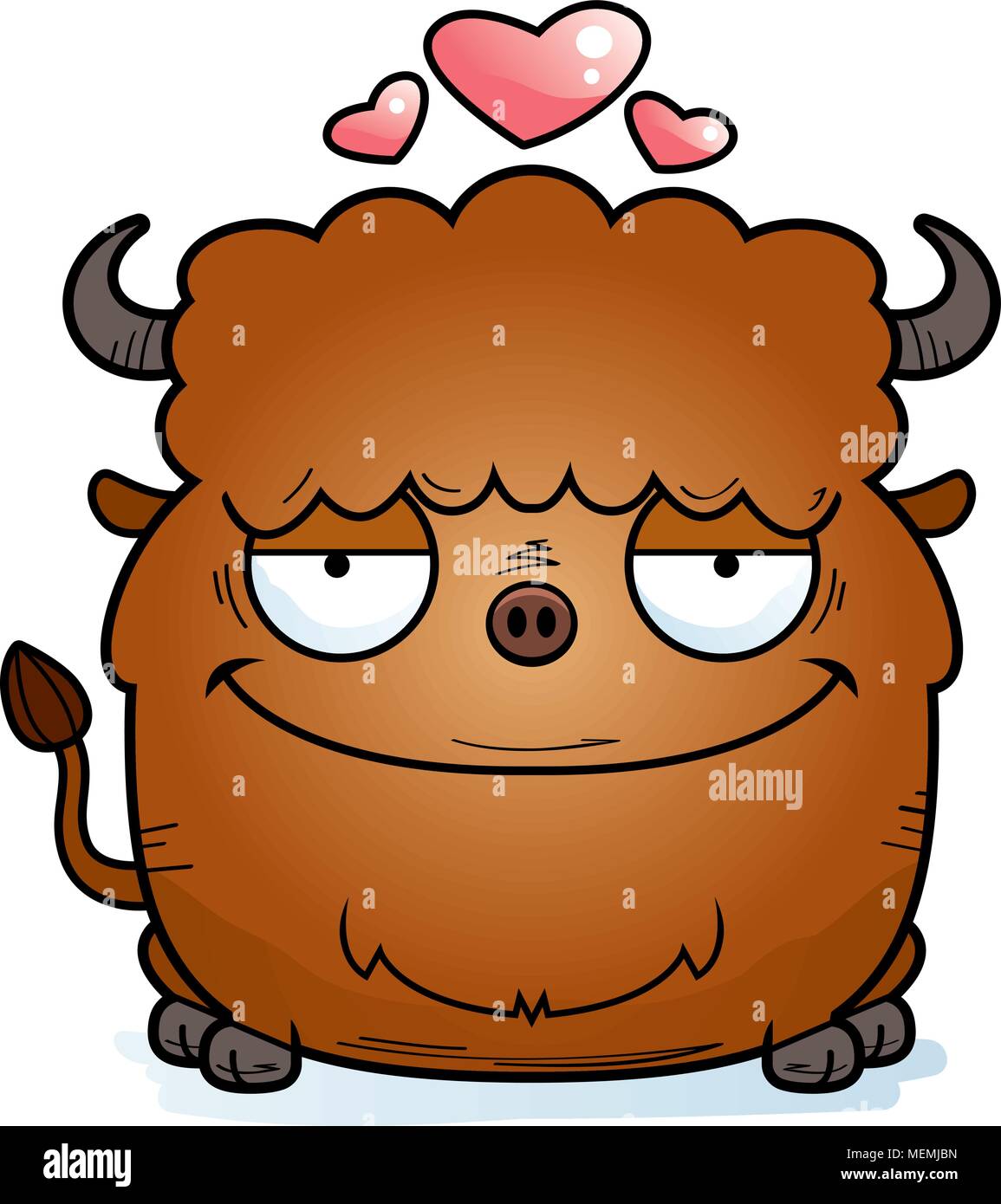 Cartoon illustration bison smiling hi-res stock photography and images ...