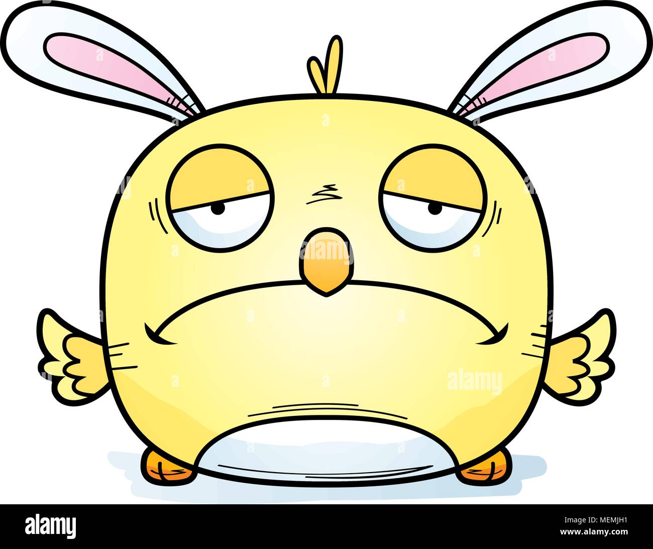 Cartoon illustration easter bunny sad Stock Vector Images - Alamy