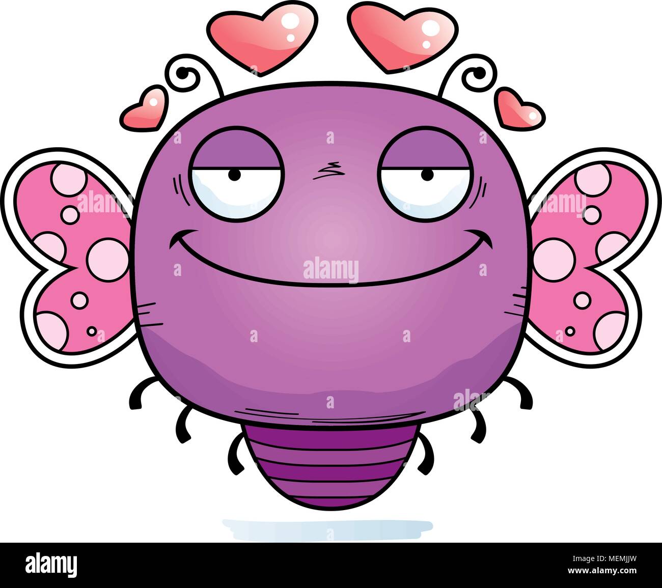 A cartoon illustration of a butterfly in love Stock Vector Image & Art ...